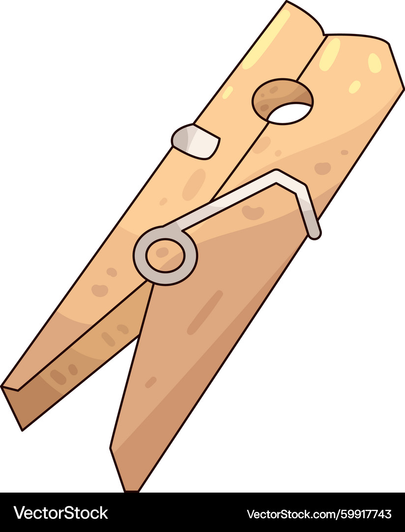 Clothespin Royalty Free Vector Image - VectorStock