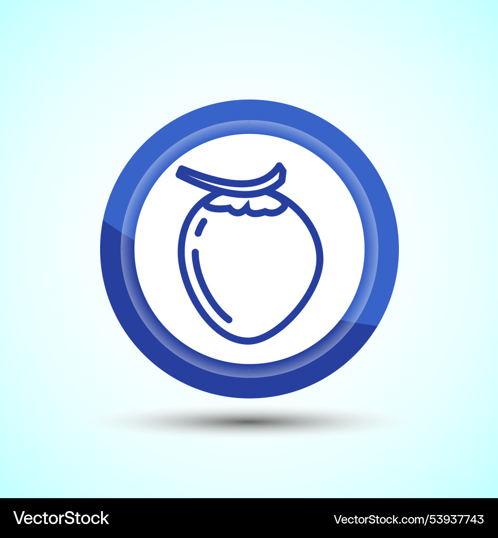 Coconut fruit icon design organic Royalty Free Vector Image