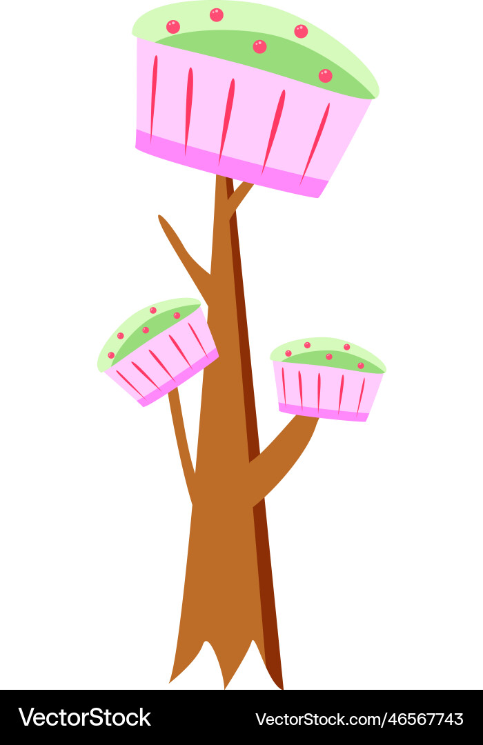 Flat candy tree Royalty Free Vector Image - VectorStock