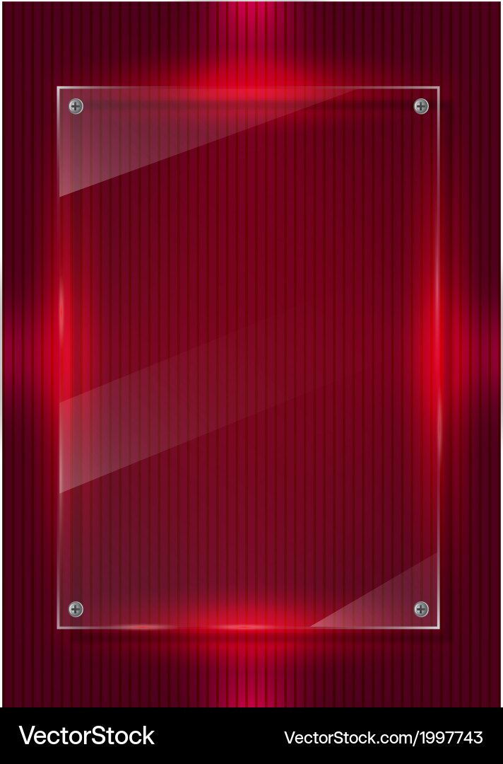 Red digital background and glass panels Royalty Free Vector