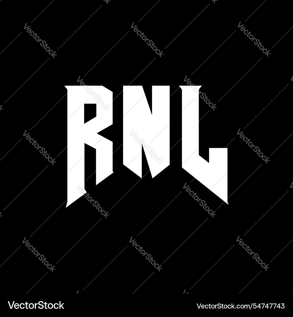 Rnl letter logo design for technology company Vector Image