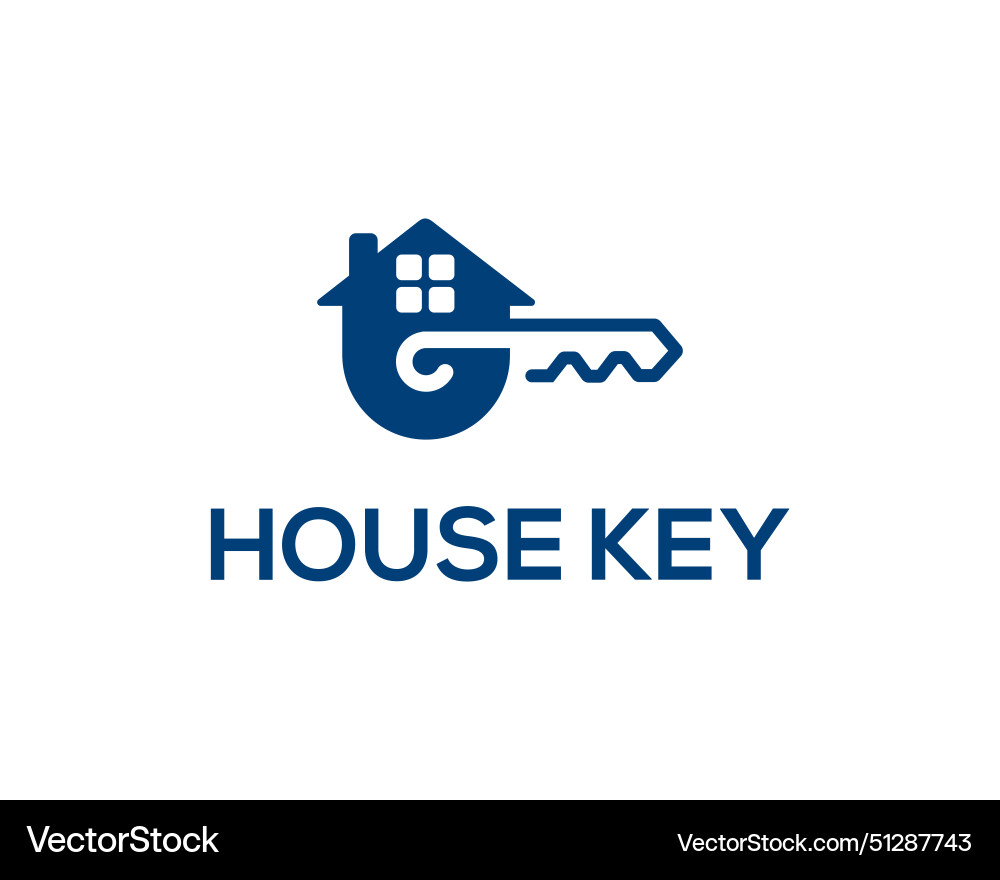 Security house key icon logo design Royalty Free Vector