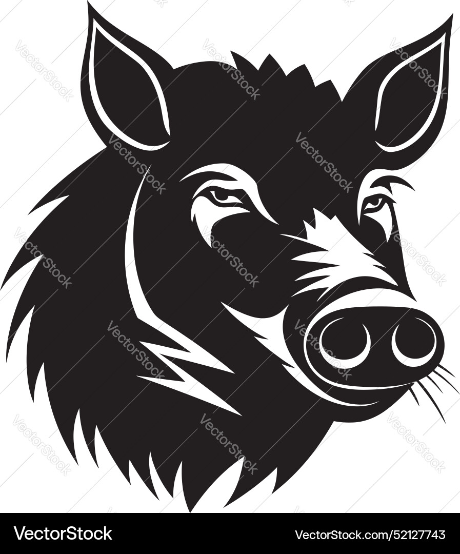 Tusker thrive iconic boar symbol beastly charge Vector Image