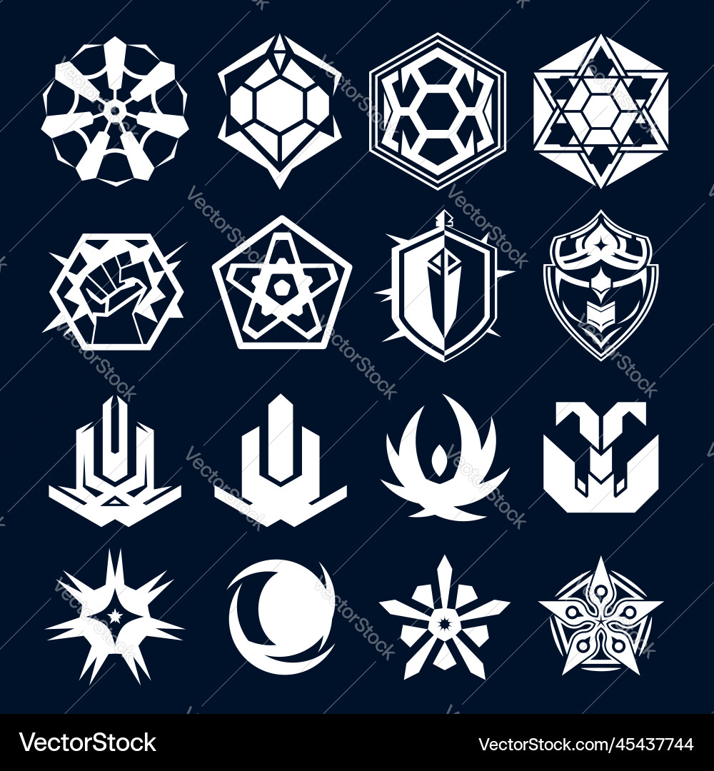 Abstraktes Clan Logo-Icon Tattoo für Spiele Vektorbild