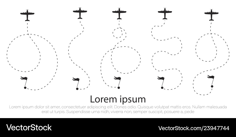 Airplane route Royalty Free Vector Image - VectorStock