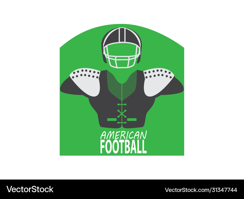 American Football Helmet & Armor Royalty Free Vector