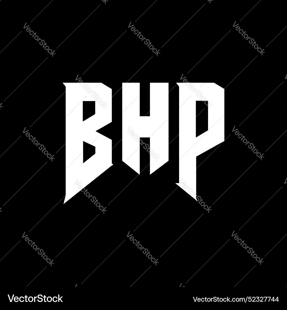Bhp letter logo design for technology company Vector Image