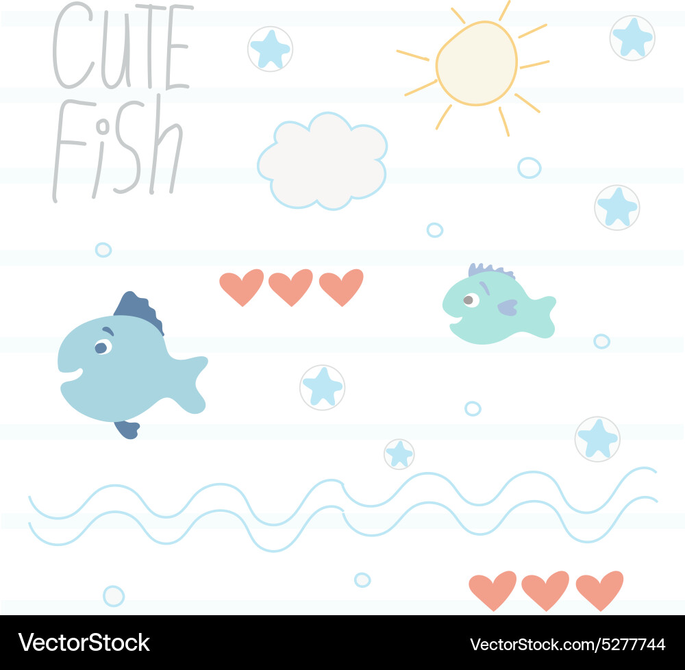 Cute fish Royalty Free Vector Image - VectorStock
