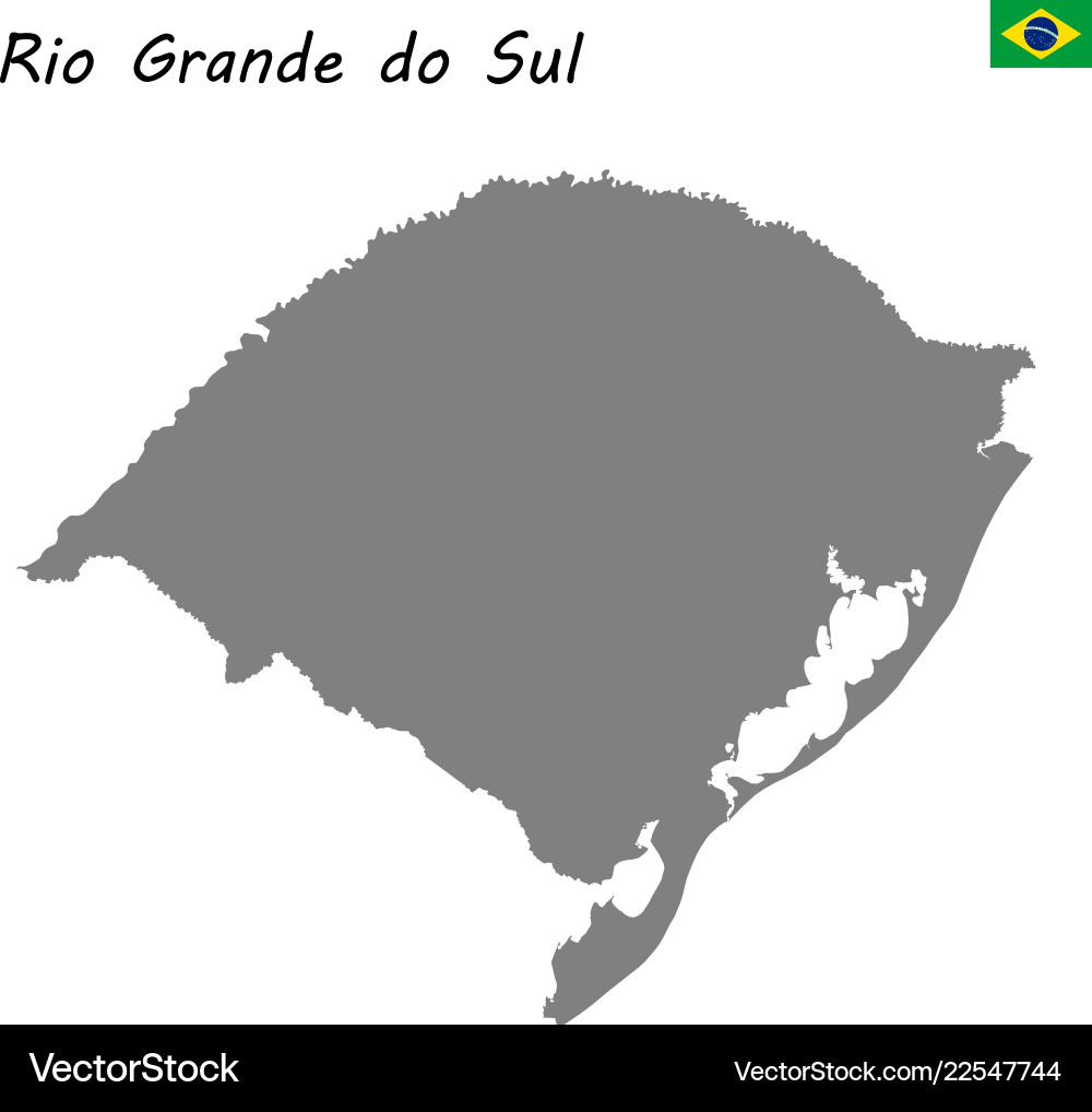 High quality map of state brazil Royalty Free Vector Image