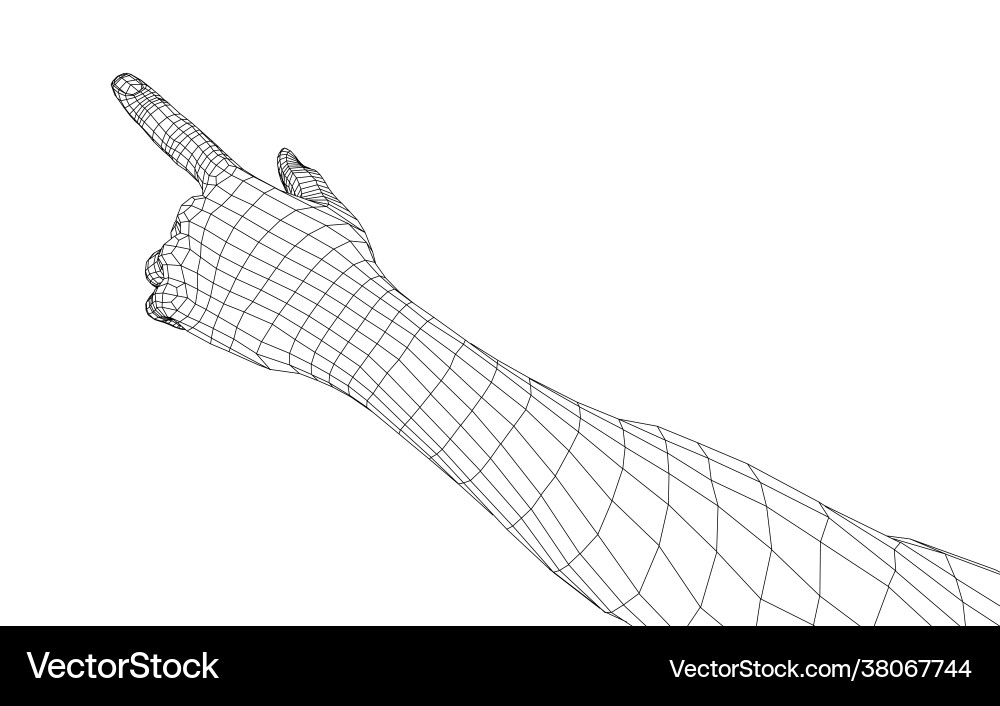 Human hand point with finger – Royalty-Free Vector | VectorStock