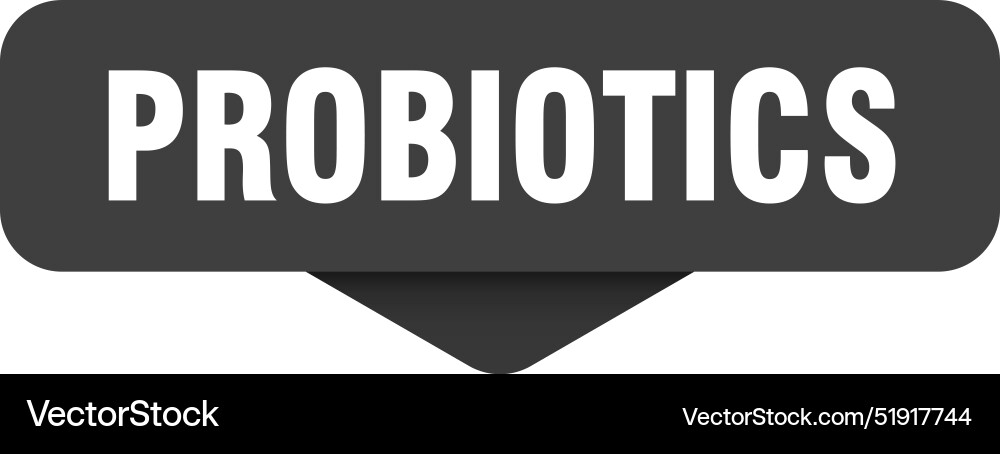 Probiotics sticker probiotics sign on transparent Vector Image