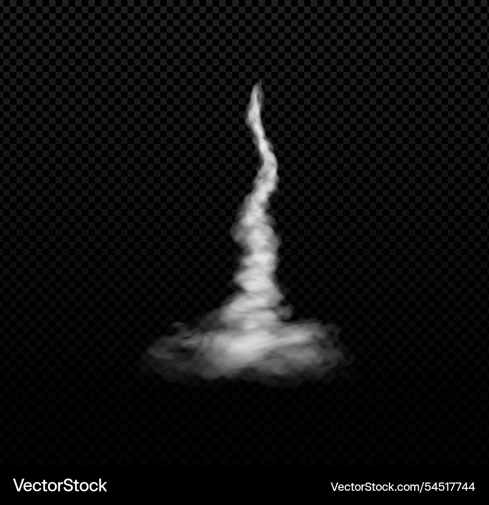 Rocket or jet aircraft smoke curves trail Vector Image