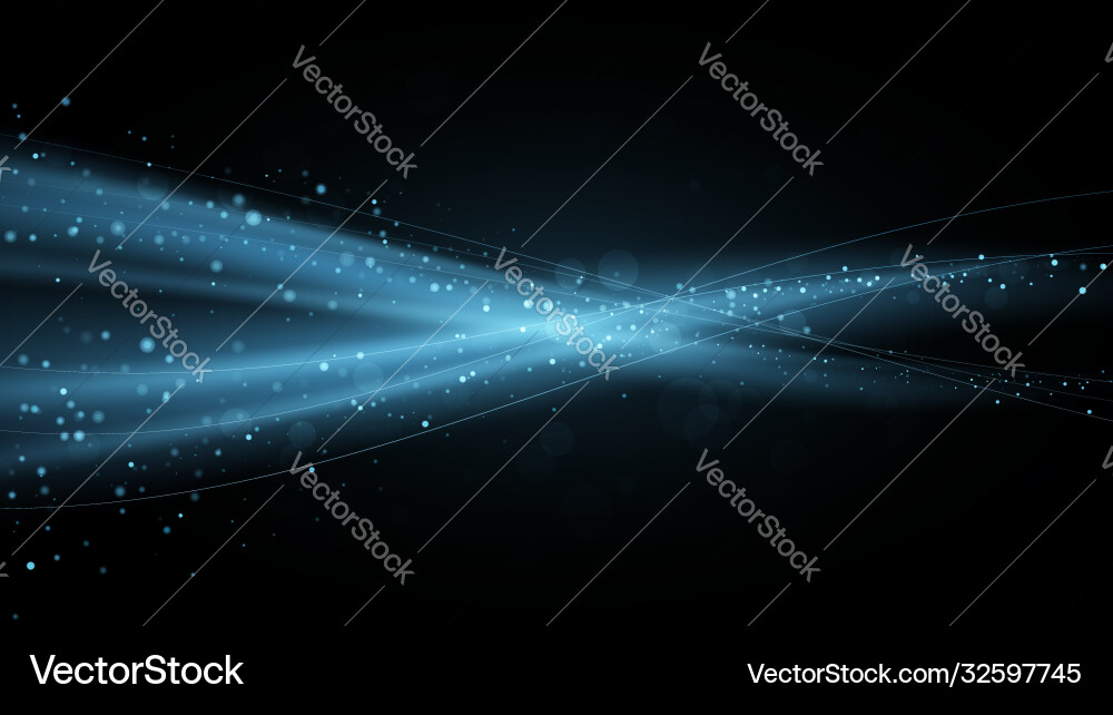 Blue Stream Magic Background Royalty Free Vector Image