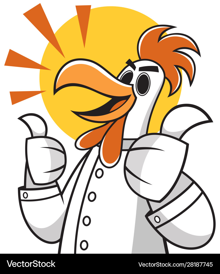 Chicken chef Royalty Free Vector Image - VectorStock