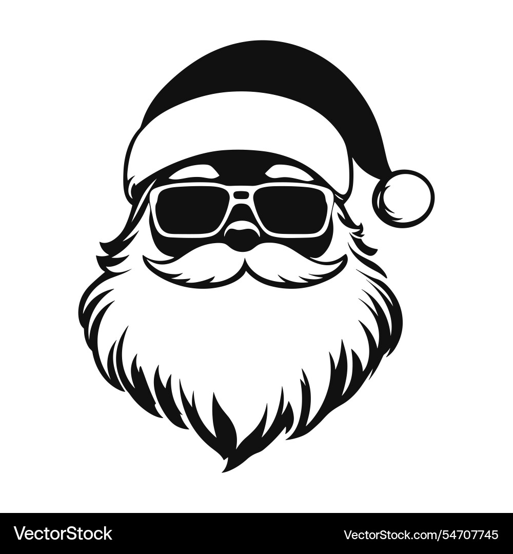 Cool santa claus in goggles and hat Royalty Free Vector