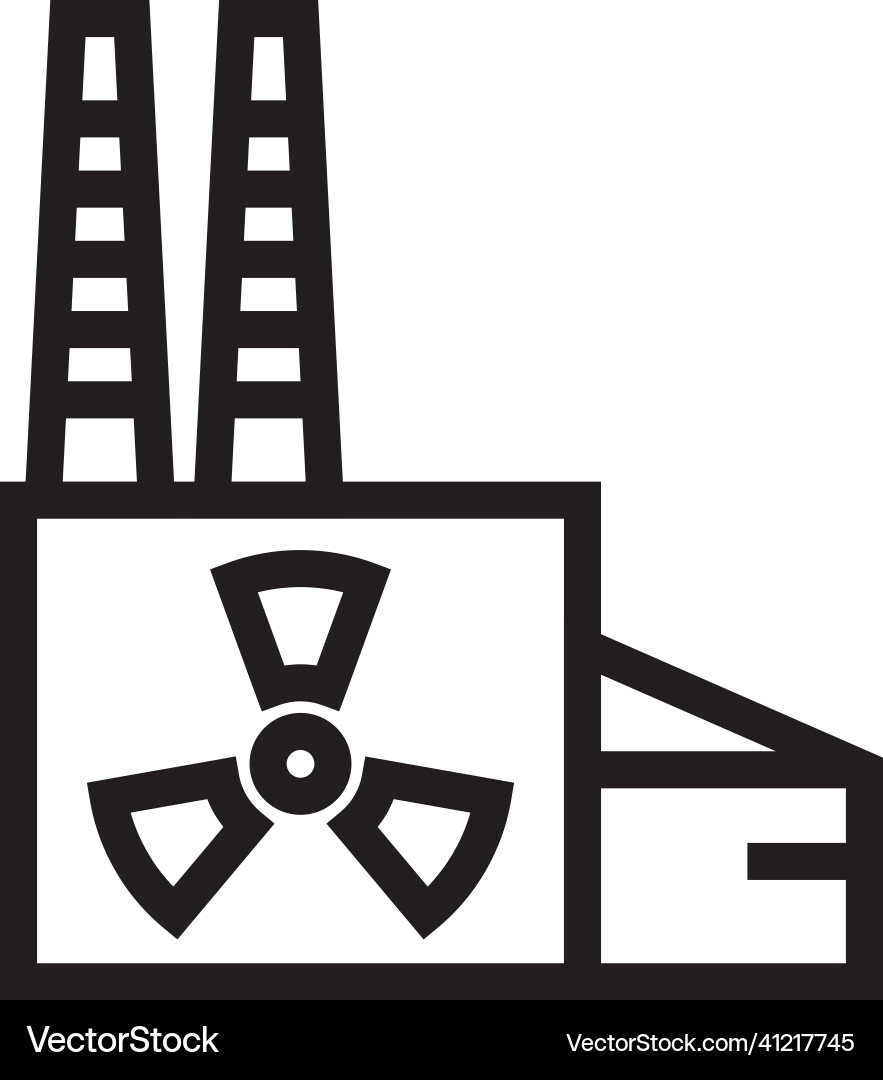 Factory with hazard sign dangerous industrial Vector Image