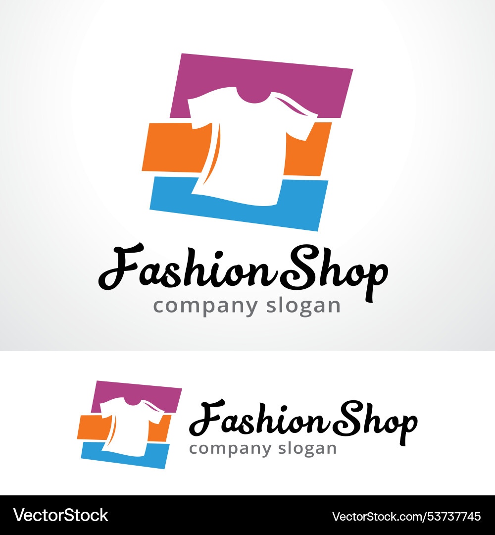 Fashion shop logo template design Royalty Free Vector Image