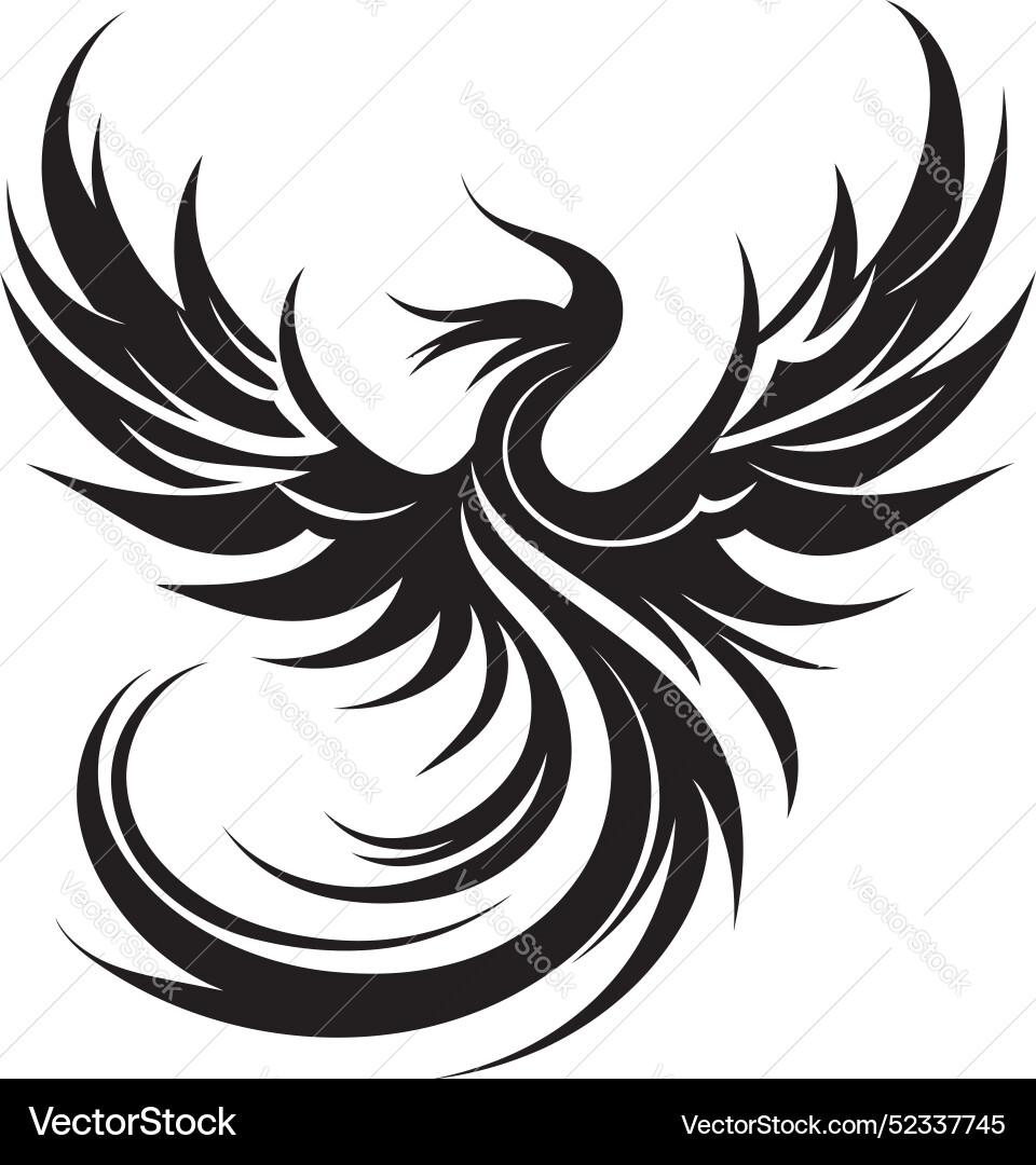 Flame rise symbol emblem phoenix blaze rebirth Vector Image