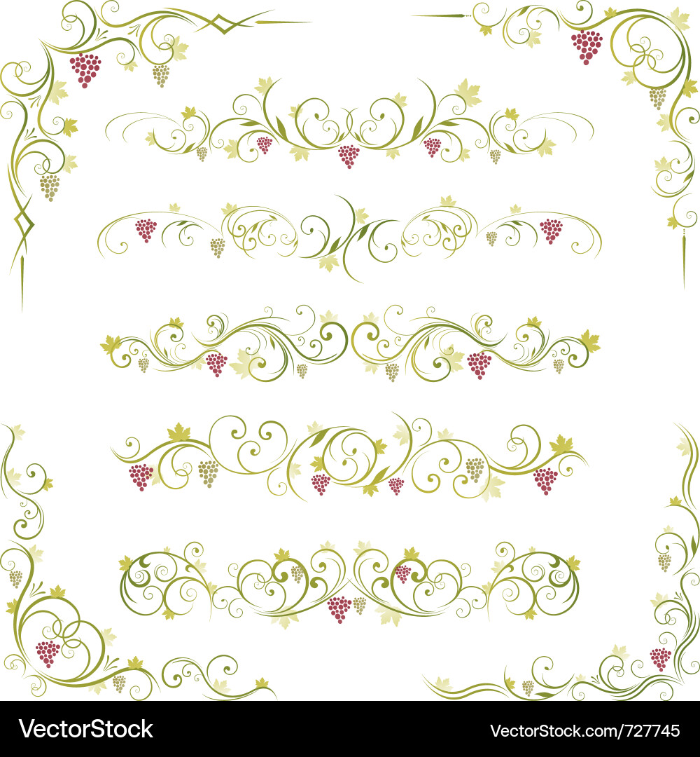 Grapevine Border Vector Images (over 370)