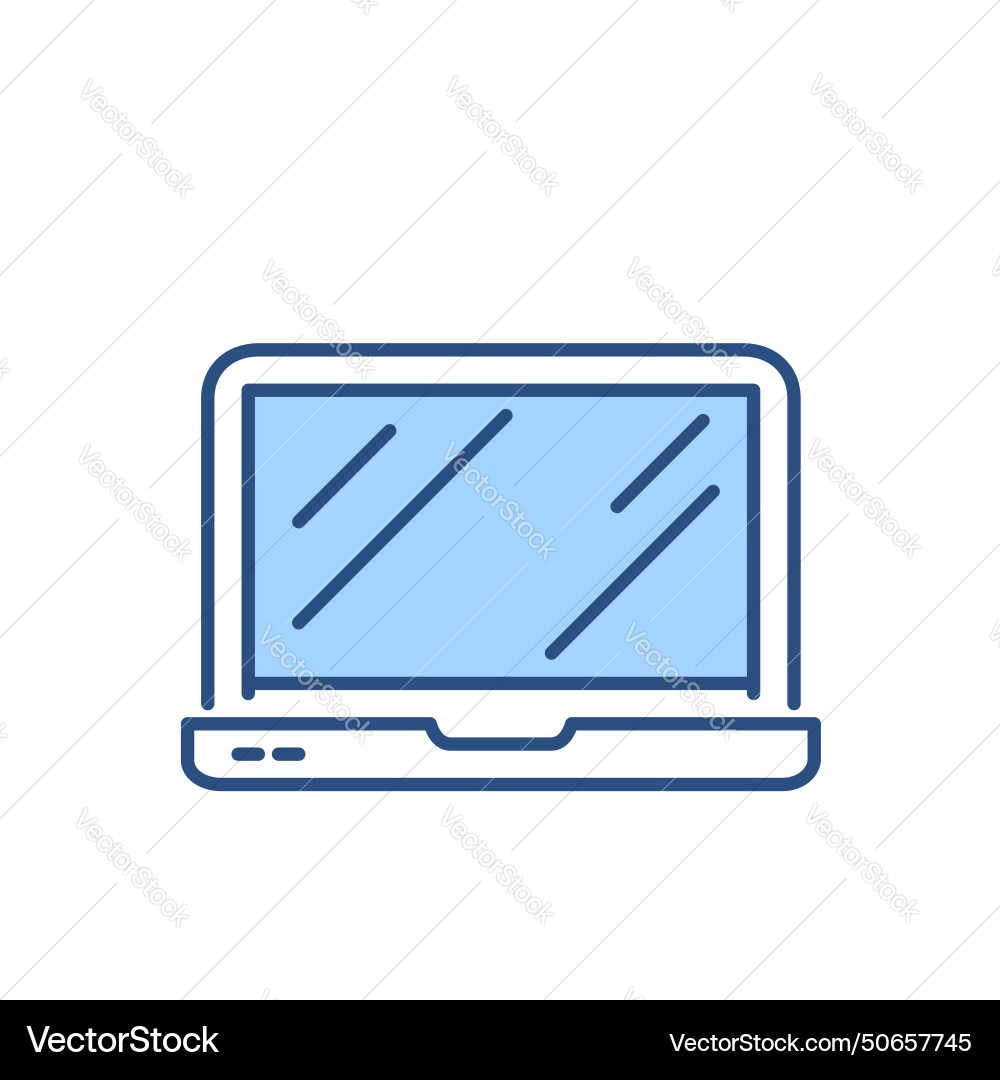 Laptop flat related icon Royalty Free Vector Image