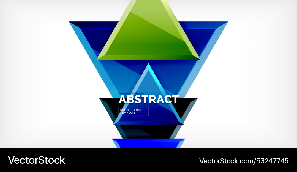 Triangle glass shapes geometric abstract Vector Image