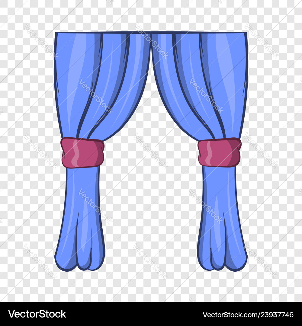 Curtains icon cartoon style Royalty Free Vector Image