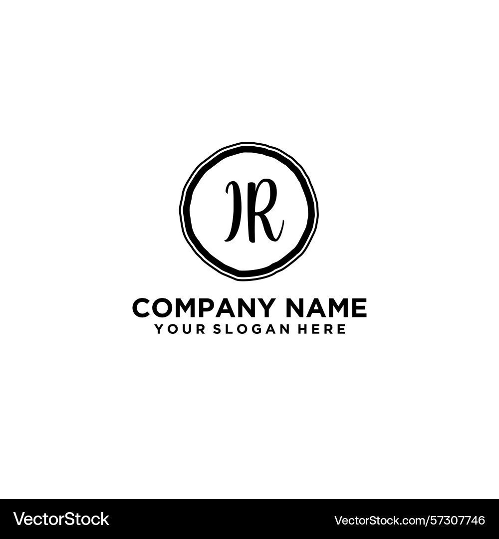Elegant handwritten ir monogram logo collection Vector Image