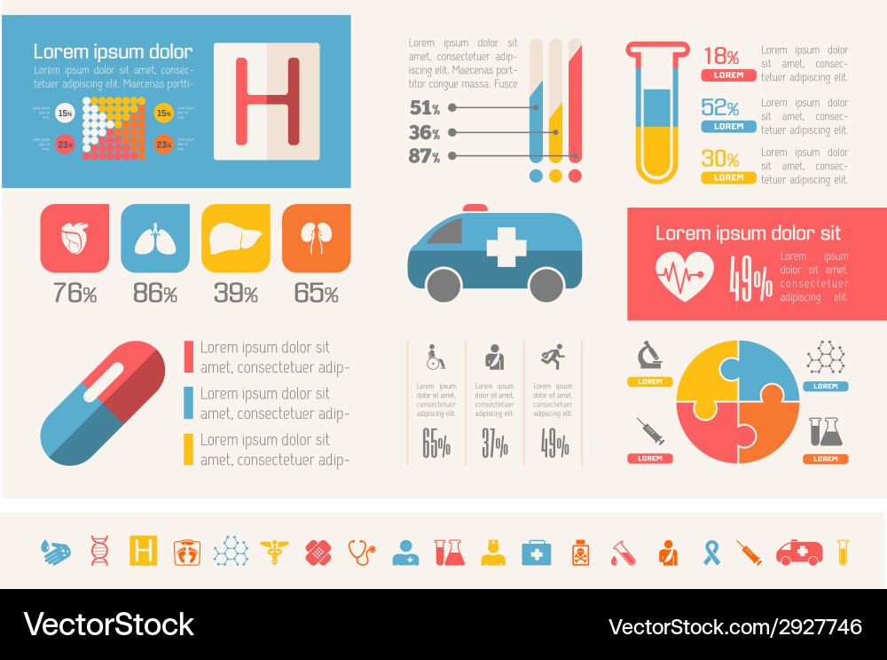 Emergency infographic template Royalty Free Vector Image