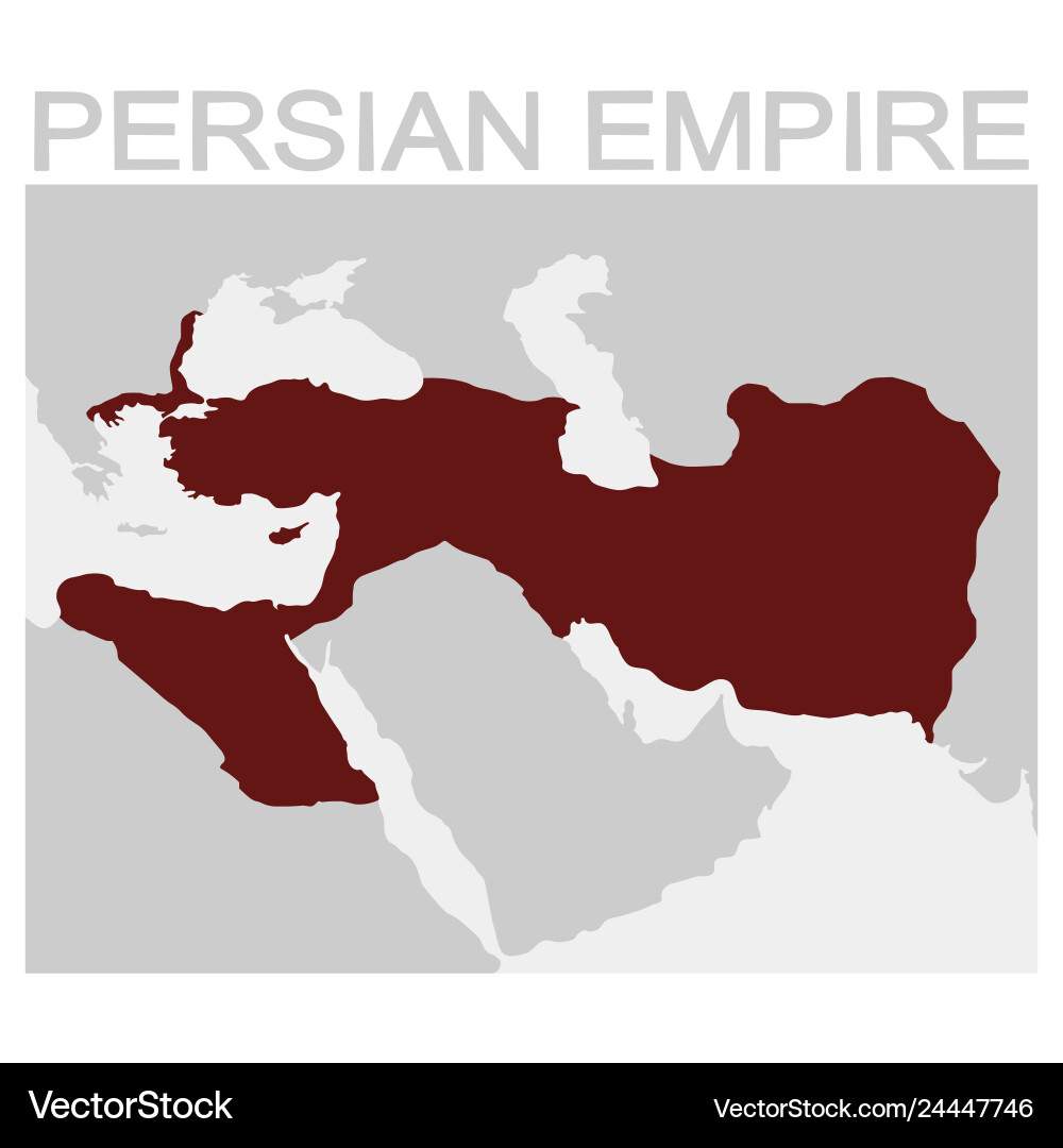 Map of the persian empire Royalty Free Vector Image