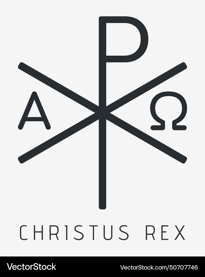 Monogramma christi monogram of jesus christ Vector Image