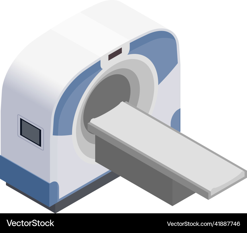 Mri scanner isometric composition Royalty Free Vector Image