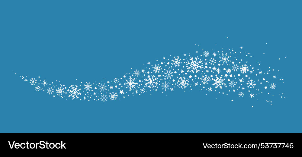 Snow wind with snowflakes wave pattern Royalty Free Vector