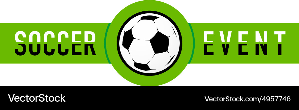 Soccer event logo Royalty Free Vector Image - VectorStock