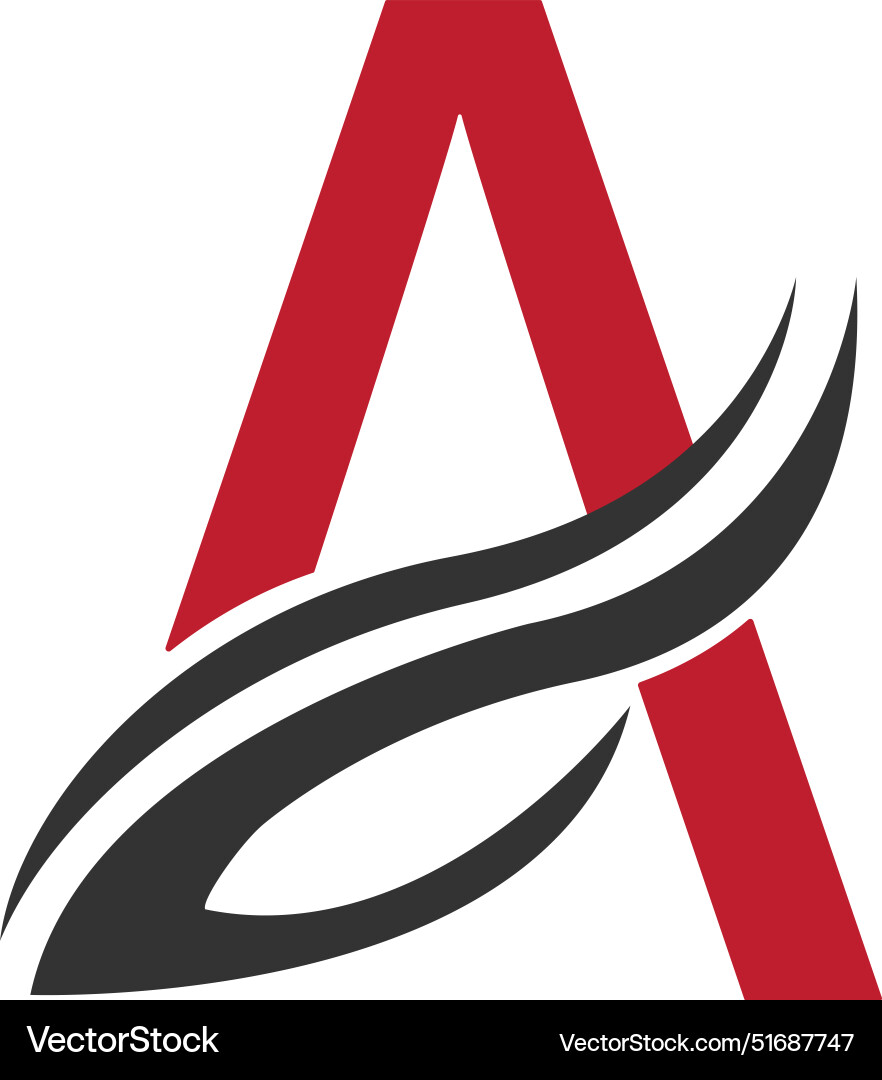 A logo design initials a shape logo icon Vector Image