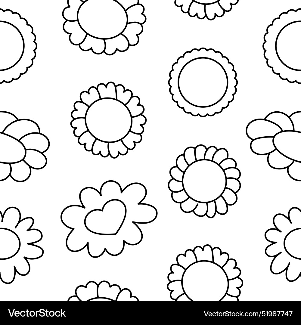 Bud flower plant coloring page Royalty Free Vector Image