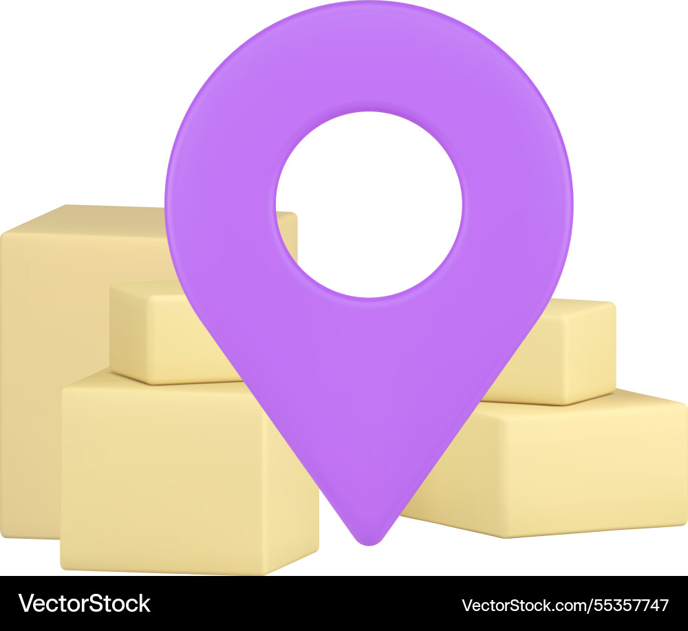 Cargo postal parcel delivery service map Vector Image