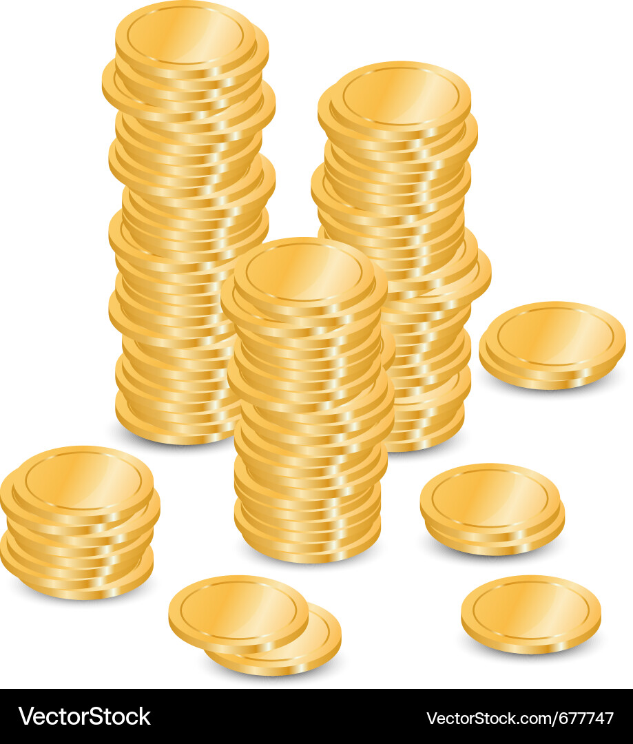 Coins Royalty Free Vector Image - VectorStock