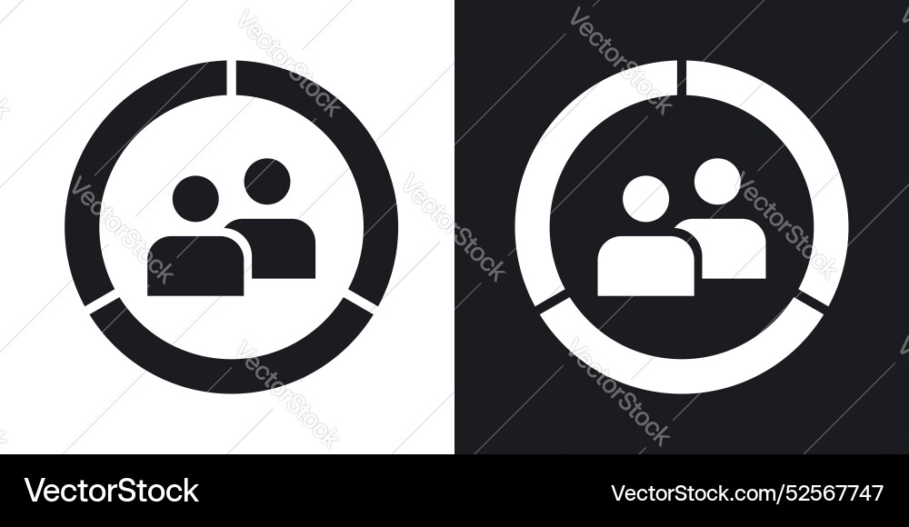 Demographics icon set on white background Vector Image