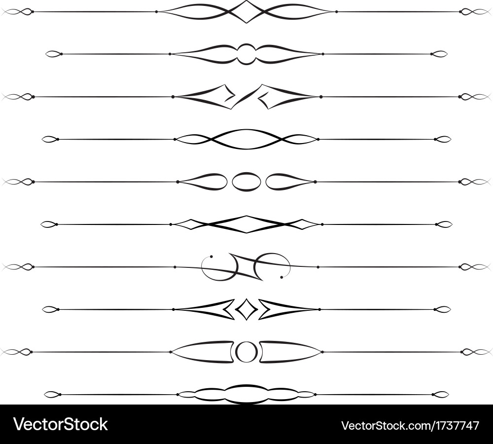 Elegant Page Dividers & Scrolls Royalty Free Vector