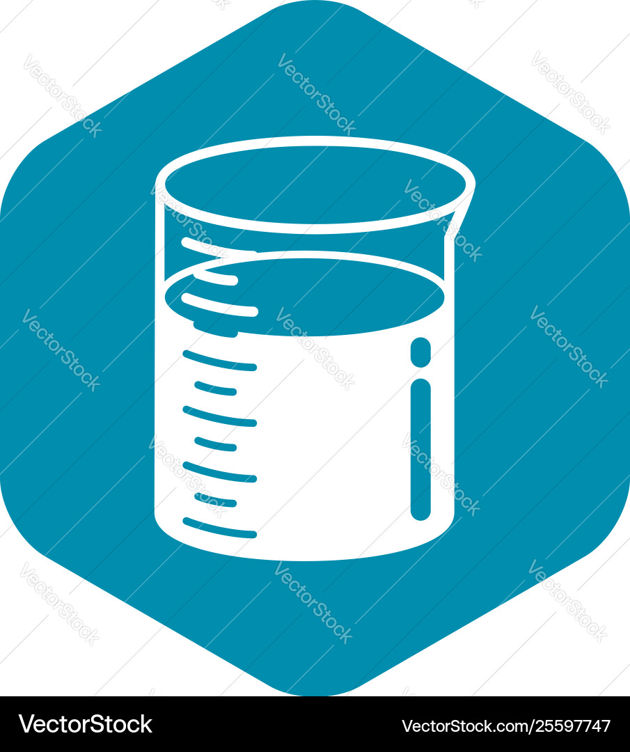 Graduated Beaker Icon Royalty Free Vector Image
