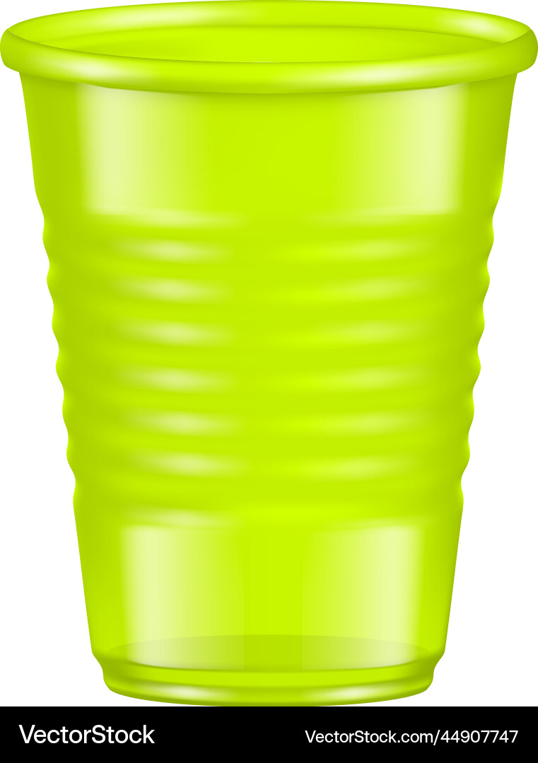 Green disposable glass composition Royalty Free Vector Image