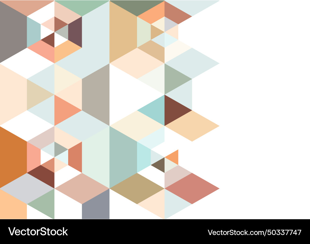 Retro geometric abstract design background Vector Image