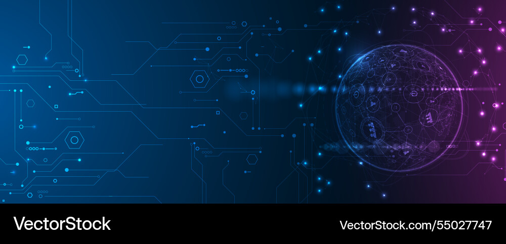 Technology abstract shapes for business Royalty Free Vector