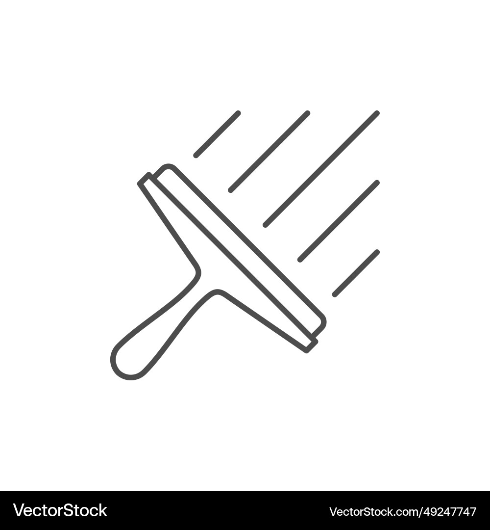 Window cleaning line outline icon Royalty Free Vector Image