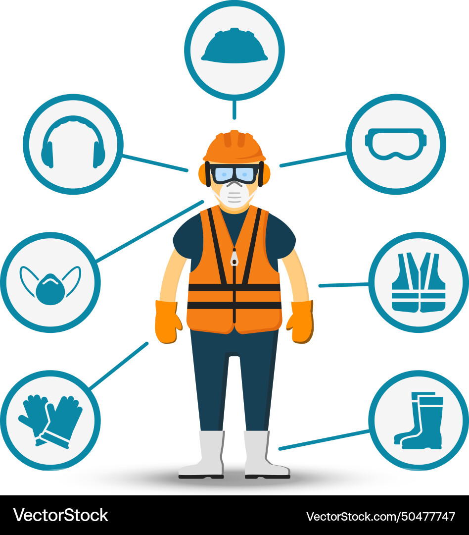 Worker health and safety Royalty Free Vector Image