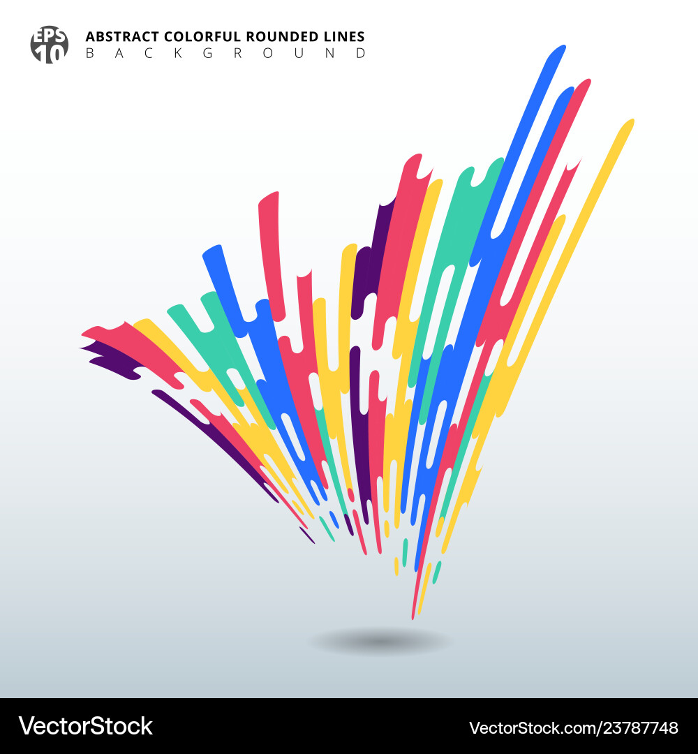Abstract distorted elements colorful rounded Vector Image