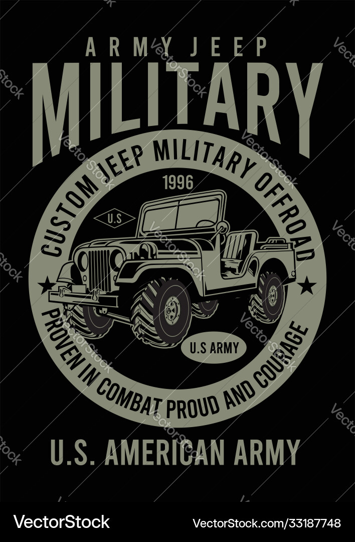 American jeep army Royalty Free Vector Image - VectorStock