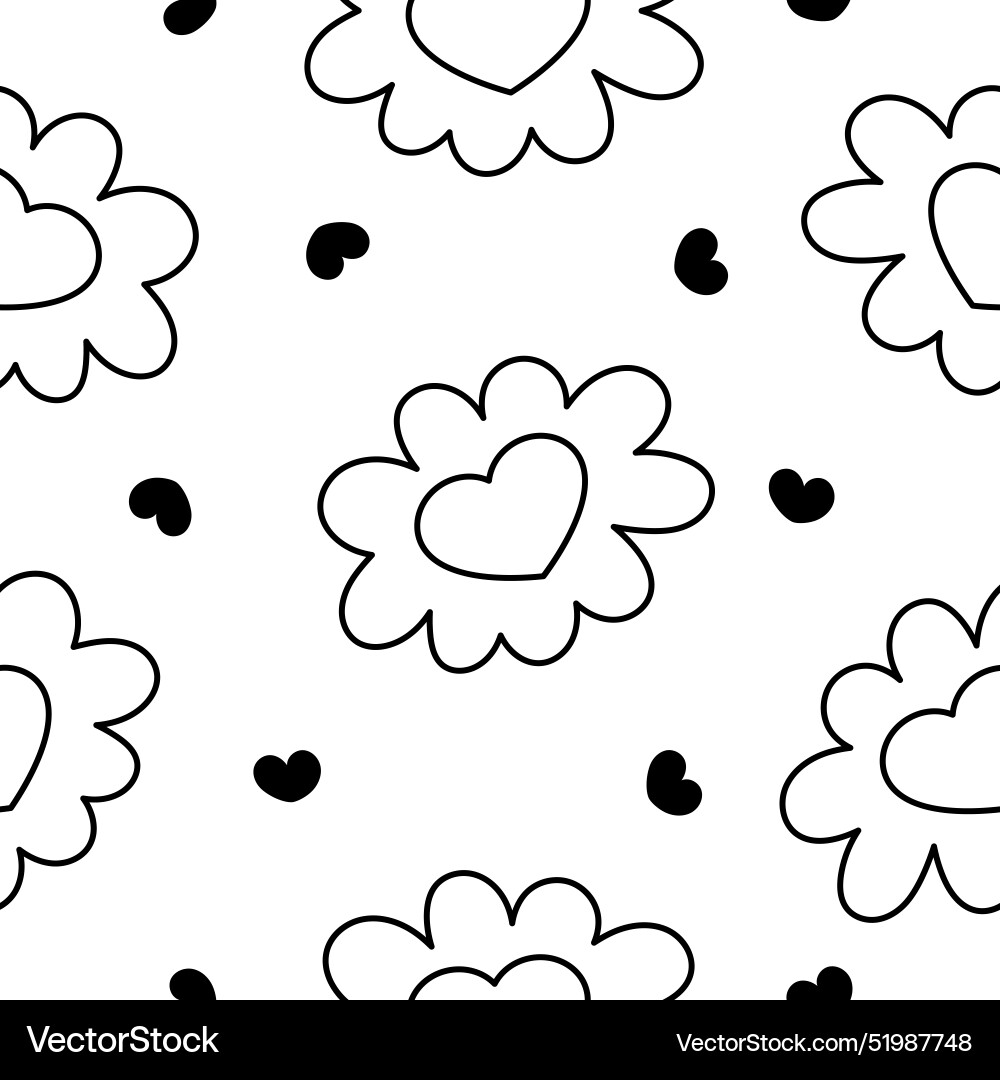 Bud flower plant coloring page Royalty Free Vector Image