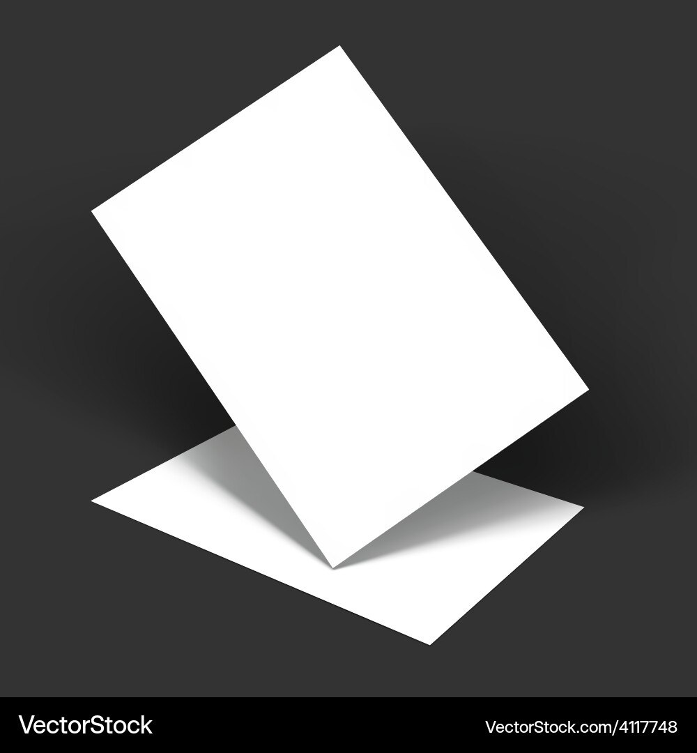 Mockup Paper Sheets Template Royalty Free Vector Image