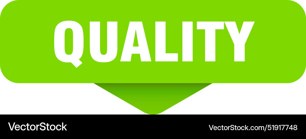 Quality sticker quality sign on transparent Vector Image